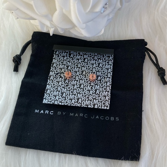 Marc By Marc Jacobs | Jewelry | Nwt Mbmj Logo Disc Rhinestone Bling Stud Earrings | Poshmark